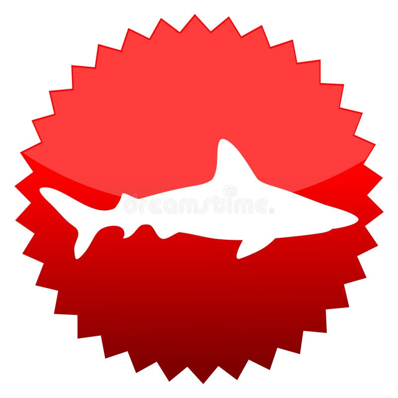 Shark, Red sun sign stock illustration. Illustration of insignia - 94340209