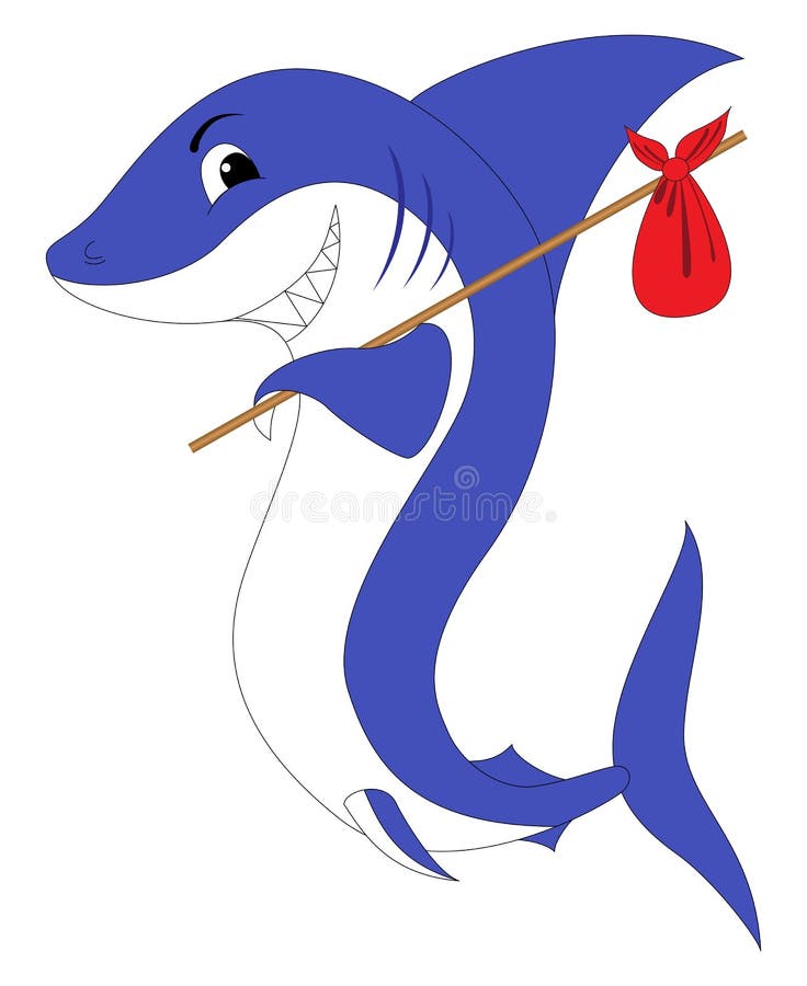 Blue fish Shark 1 stock illustration. Illustration of fantastic - 17224654