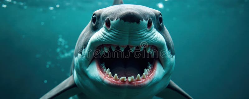 Shark S Mouth Opens, Revealing Rows of Razor Sharp Teeth in Slow Motion ...