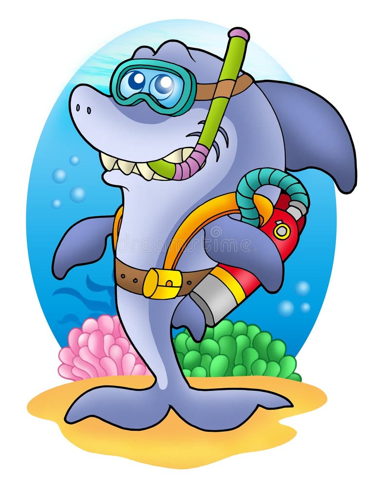 Shark Diver Stock Illustrations – 3,155 Shark Diver Stock Illustrations ...