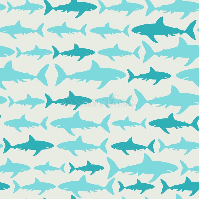 Shark seamless pattern stock vector. Illustration of background - 72062059