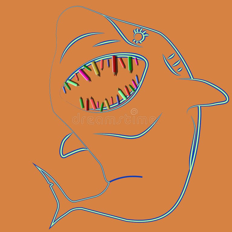 Shark stock vector. Illustration of animal, formidable - 112771372