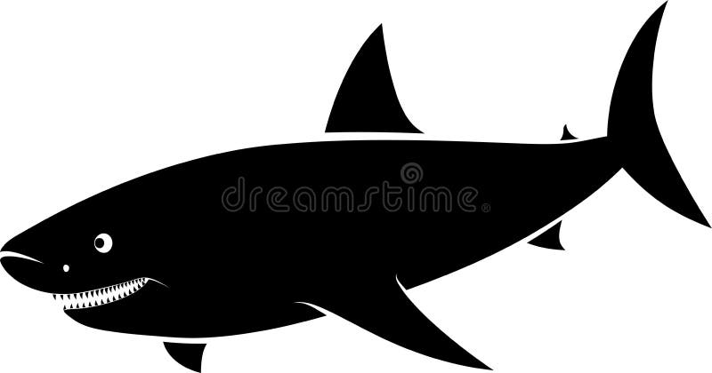 Shark stock vector. Illustration of design, reef, shark - 217225596