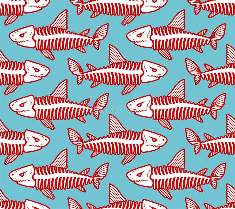 Seamless Fish Skull Stock Illustrations – 621 Seamless Fish Skull Stock ...