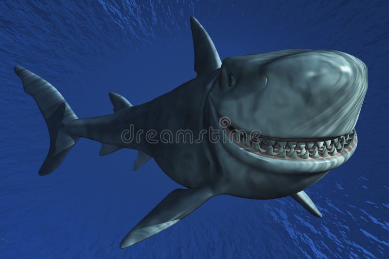 A Shark Smiling stock illustration. Illustration of smile - 6830255