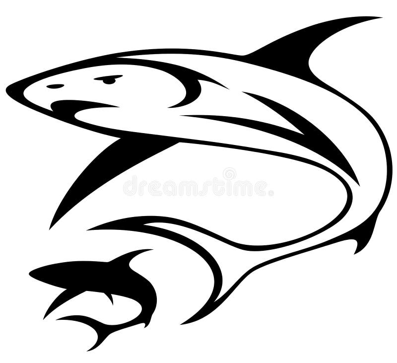 Shark Vector image logo stock vector. Illustration of sharp - 40730819