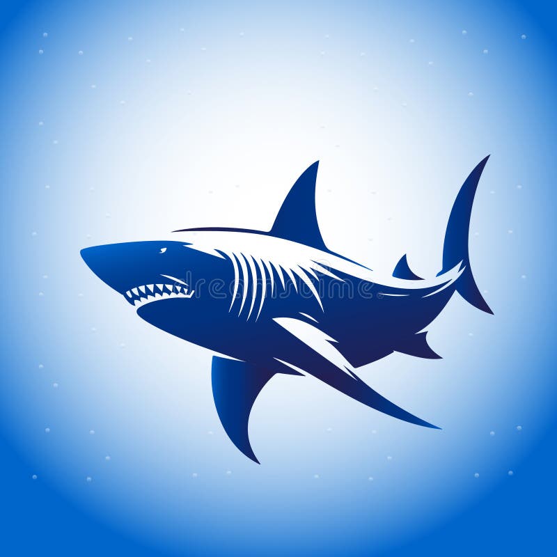Shark Vector Design Illustration Stock Vector - Illustration of blue ...