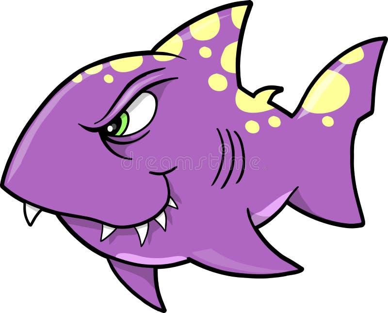 The Purple Shark: a Rare and Fascinating Creature Stock Illustration ...