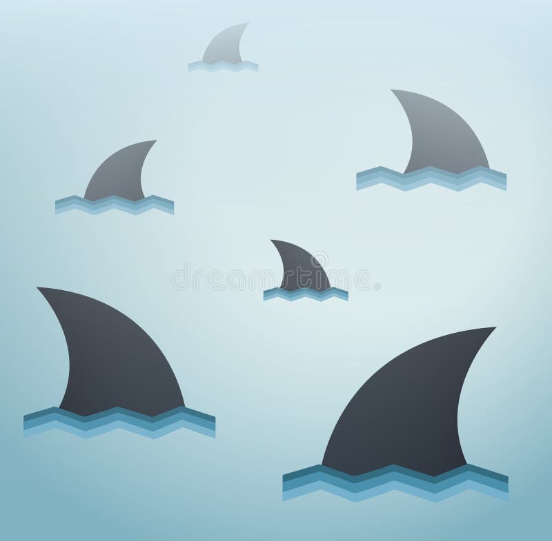 Shark vector illustration stock vector. Illustration of surf - 92566566
