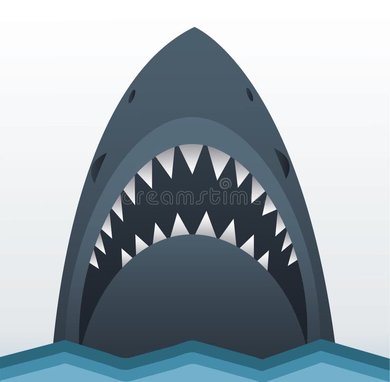 Shark vector illustration stock vector. Illustration of surf - 92566566