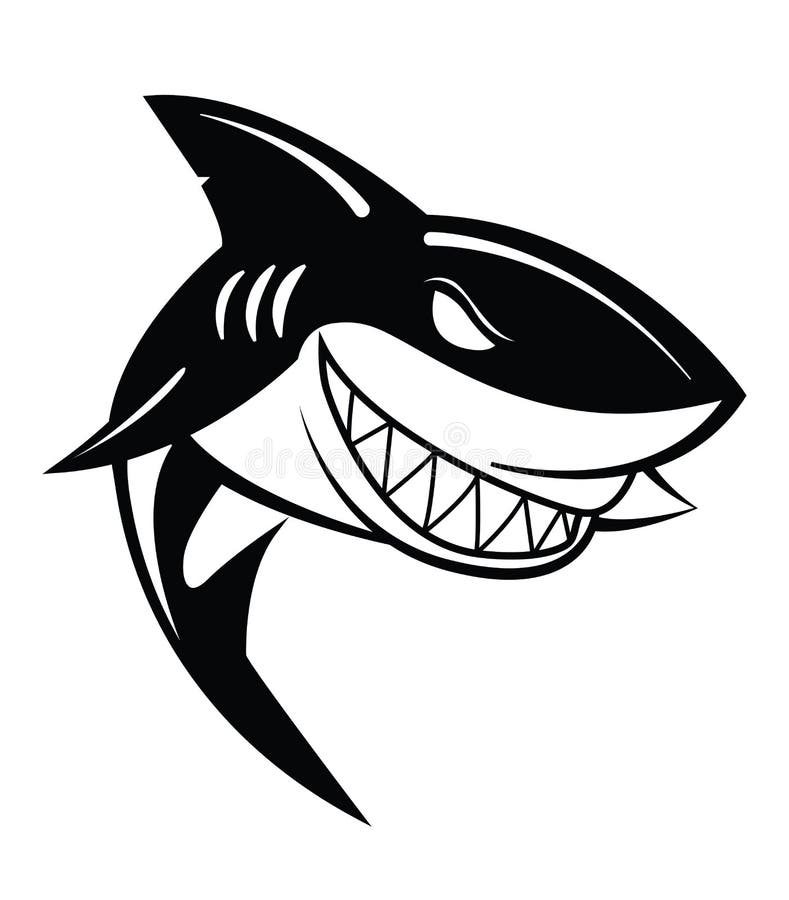 Shark Vector Illustration stock vector. Illustration of drawing - 47882973
