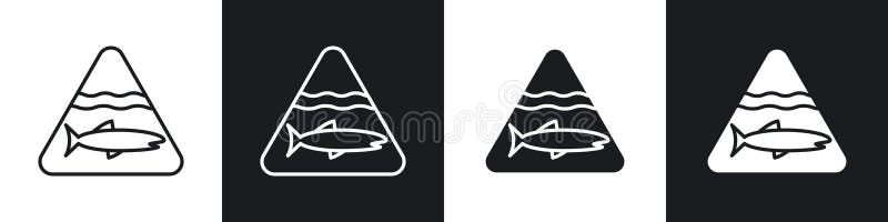 Shark warning sign stock vector. Illustration of silhouette - 341313745