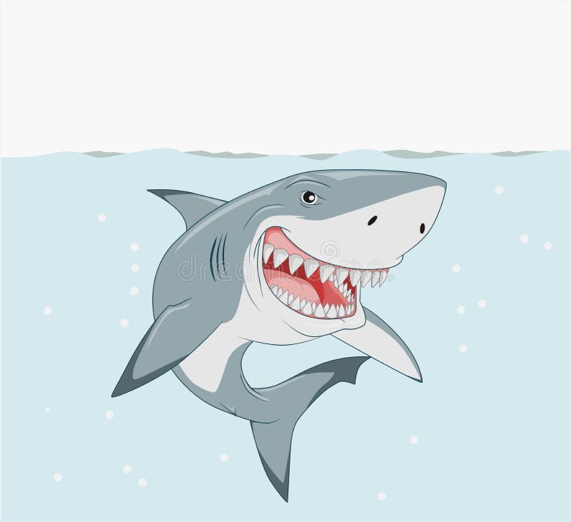 Shark in water graphic art stock vector. Illustration of vector - 84946107