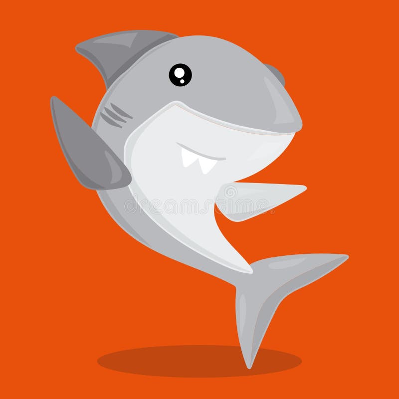 Sharks Gray Big White Shark 03 Stock Vector - Illustration of white ...