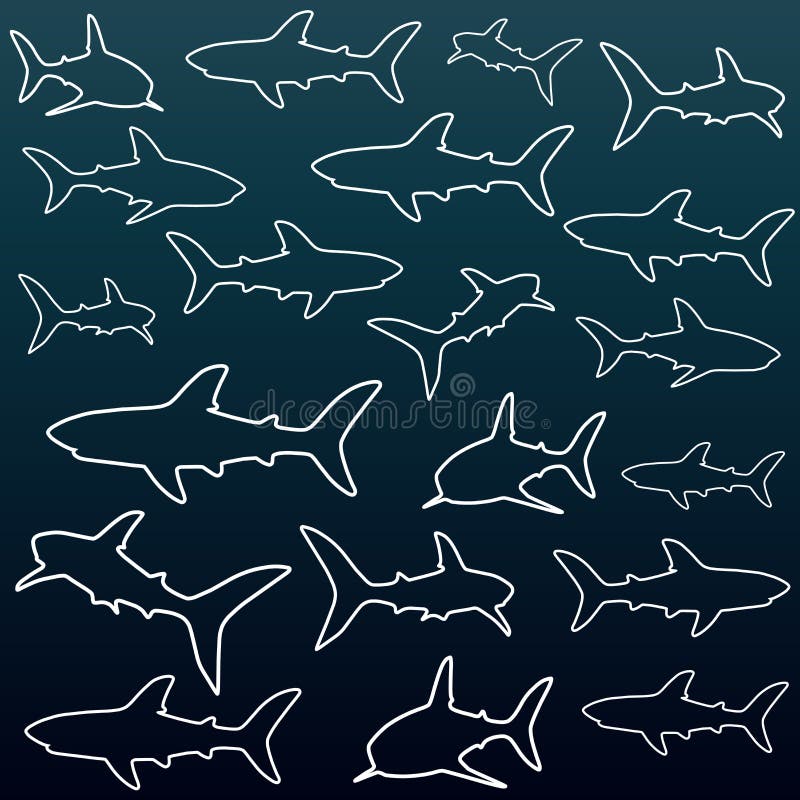 Sharks pattern stock illustration. Illustration of brochure - 38101194