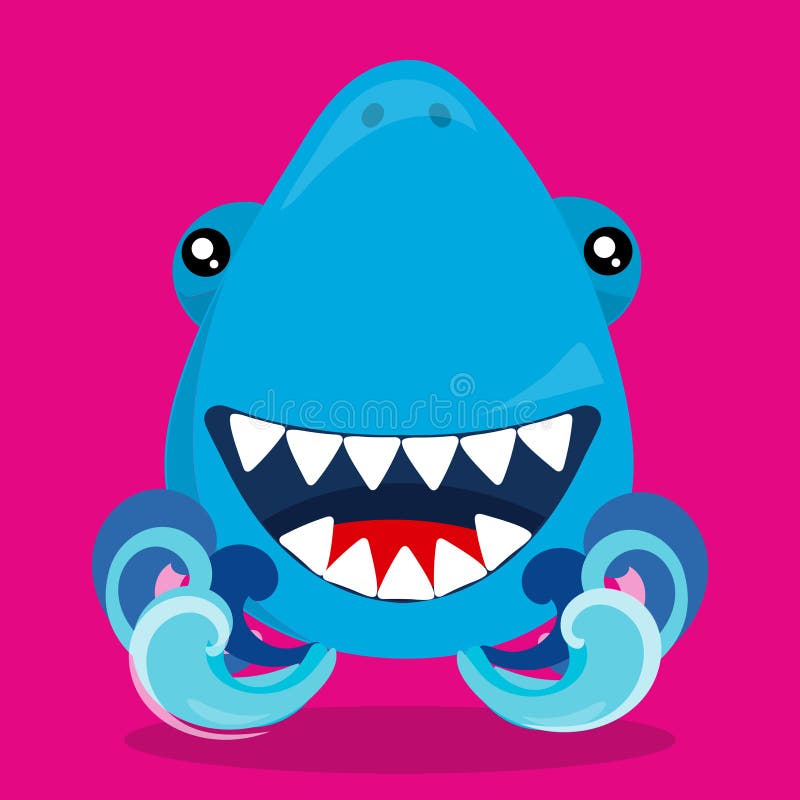 Sharks Smile Tooth Wave Sea 04 Stock Vector - Illustration of tooth ...