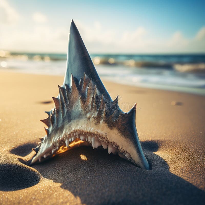 Ai Generated Illustration Wildlife Concept of Sharks Tooth Stock ...