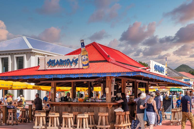 Sharkys Bar in Philipsburg St Maarten Editorial Photo - Image of ...