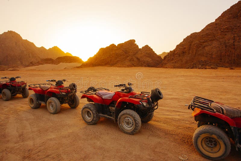 Quad Excursion in the Egyptian Desert North of Sharm El Sheikh Stock ...
