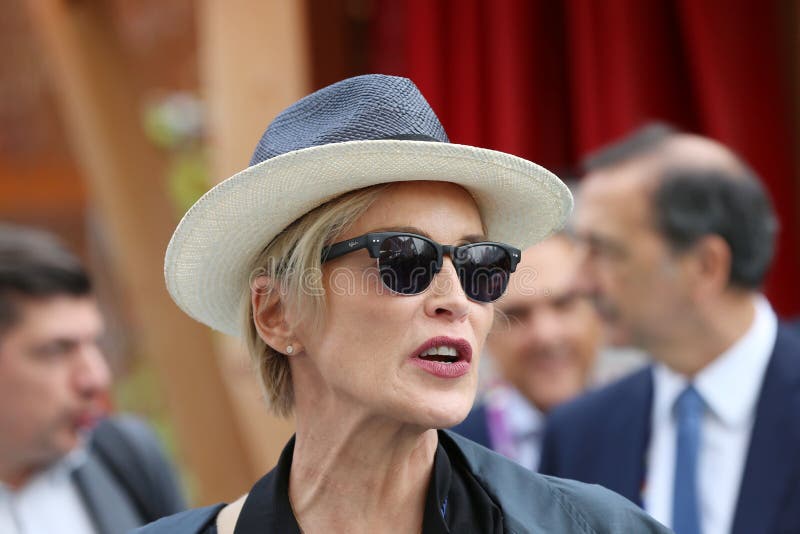 Sharon stone editorial photography. Image of smile, american - 62836402