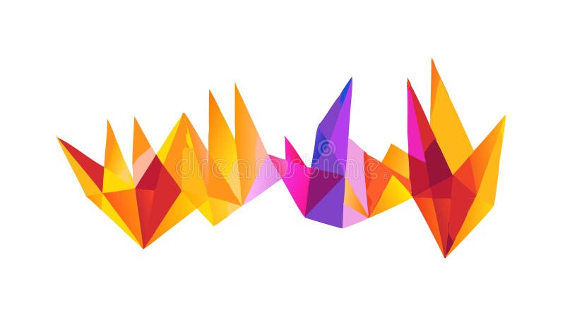Sharp Abstract Geometric Spike Shapes Crystal Prism, Vector Design ...