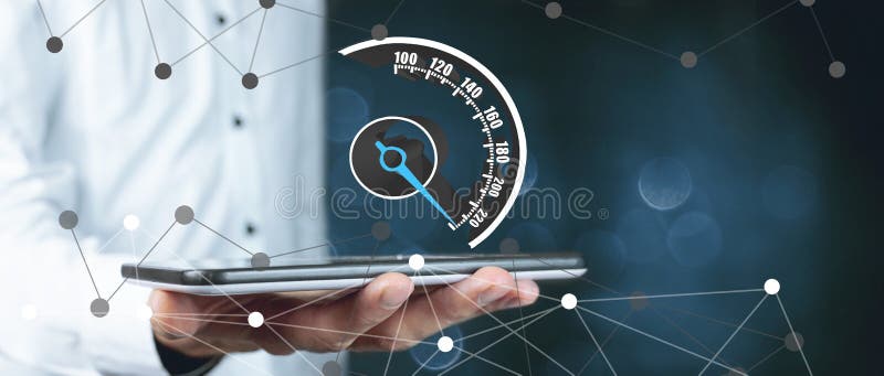 Sharp Acceleration of Internet Speed Stock Image - Image of development ...
