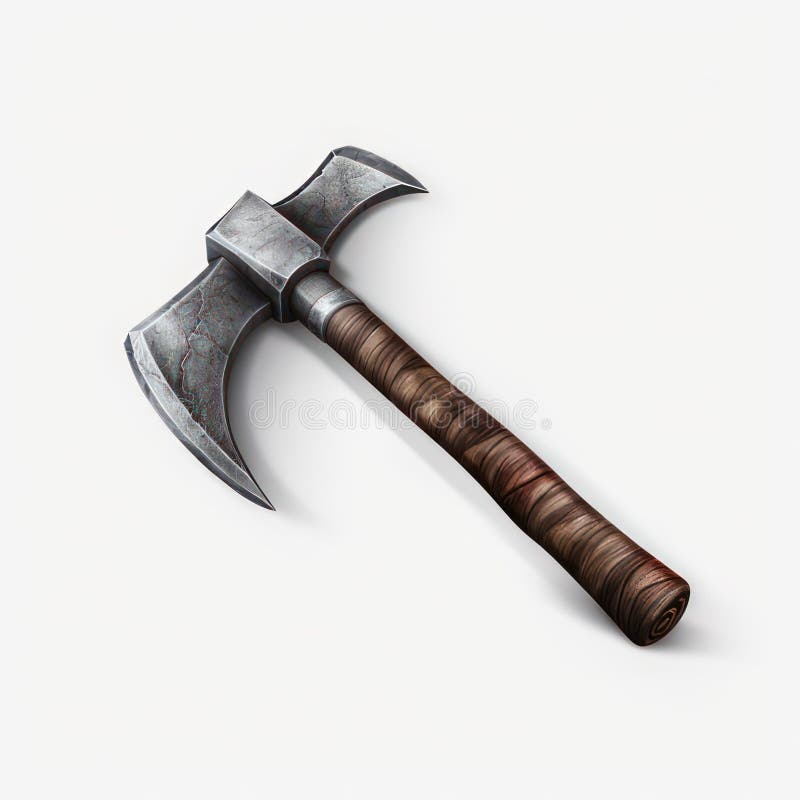 Sharp Ancient Axe Isolated on White Created with Generative AI. Old ...