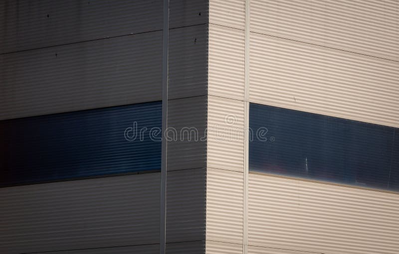 Sharp Angle of a Concrete Building with Windows Stock Illustration ...