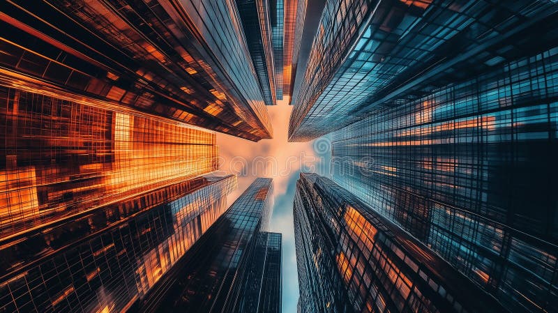 Sharp Angles and Straight Lines Converging To Create a Futuristic Stock ...