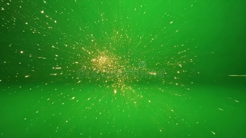 Sharp Angular Bolts Appearing To Strike Down from Above. Green Screen ...