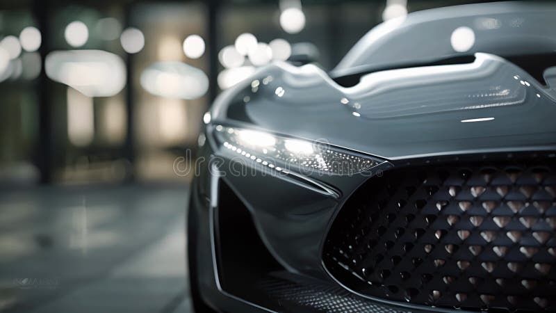 A Sharp and Angular Front Grille on a Sports Car Featuring a Mix of ...