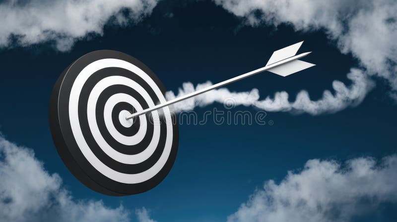 A Sharp Arrow Hits the Bullseye of a Target, Symbolizing Success and ...