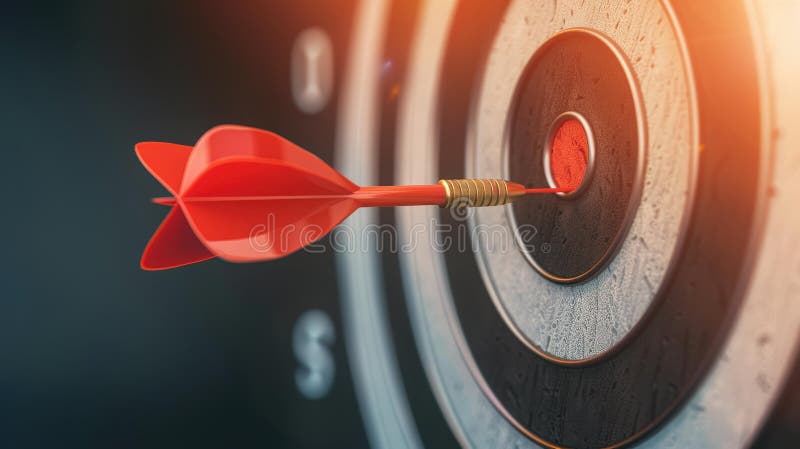 A Sharp Arrow Strikes the Bullseye, Representing Precision and Skill in ...