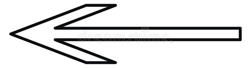 Sharp Arrow To the Left, Icon Stock Vector - Illustration of arrow ...