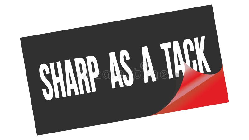 SHARP AS a TACK Text on Black Red Sticker Stamp Stock Illustration ...
