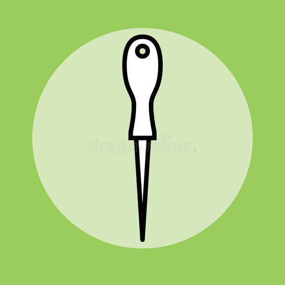 Sharp Awl Tool stock vector. Illustration of sign, instrument - 89314844