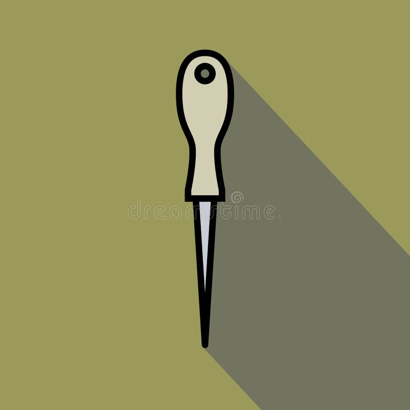 Sharp Awl Tool stock vector. Illustration of acute, background - 89315090
