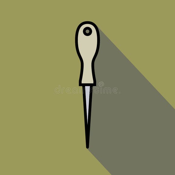 Sharp Awl Tool stock vector. Illustration of acute, background - 89315090