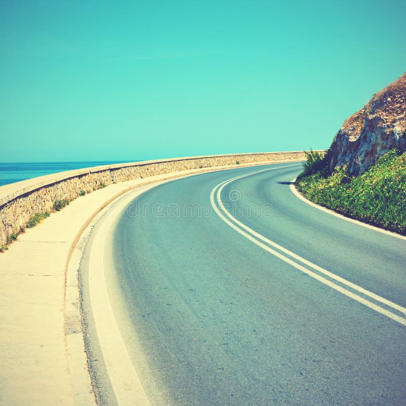 Sharp bend in the road stock photo. Image of nonurban - 35303560