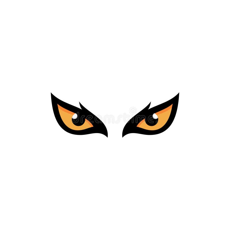 Vector Logo of Two Eagle Eyes, Sharp Eyes, Fierce and on Target. Stock ...
