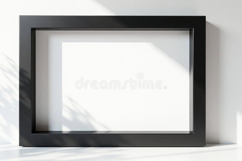 Sharp Black Frame Against Bright White Backdrop , Bright, Clean Lines ...