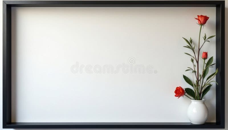 Sharp Black Frame, Clean Lines, Modern Aesthetic, Thick, Picture Stock ...
