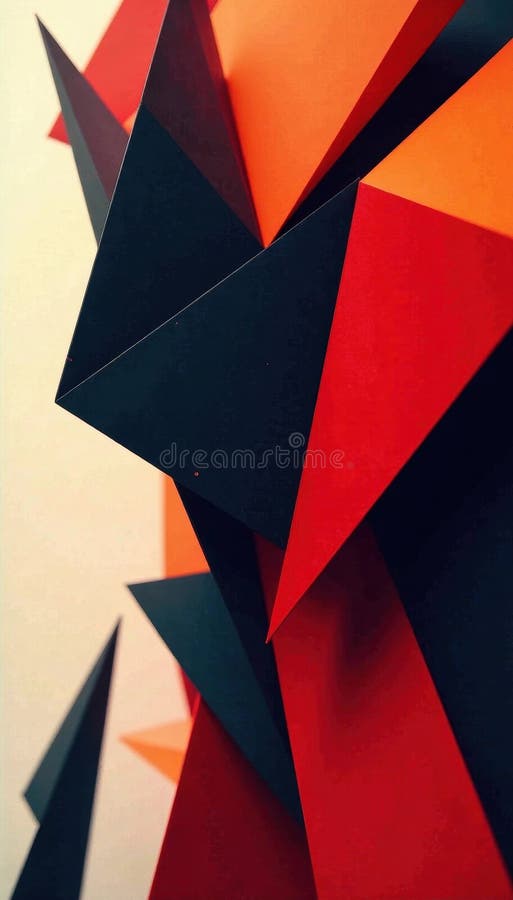 Sharp Black Triangles Create a Bold Geometric Abstract Design ...