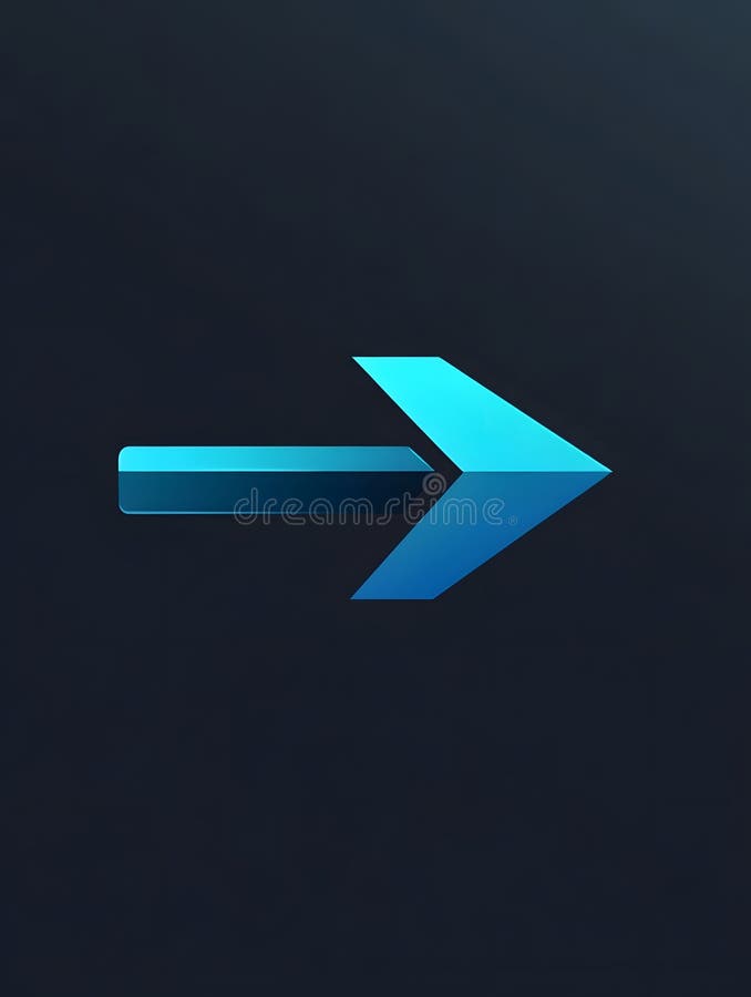 Cool Blue Arrow Direction Graphic Icon Symbol Stock Illustration ...