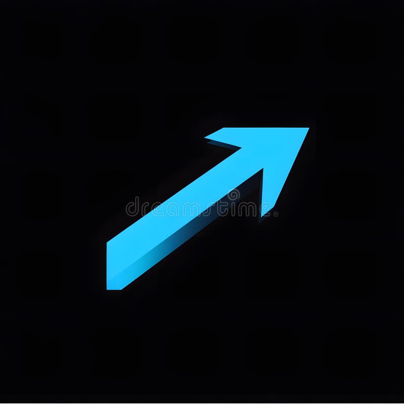 Sharp Blue Arrow Graphic Icon Logo Symbol Stock Illustration ...