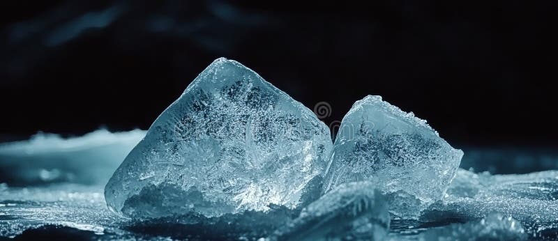 Sharp Blue Glacier Textures in Pristine Clarity, Featuring Icy ...