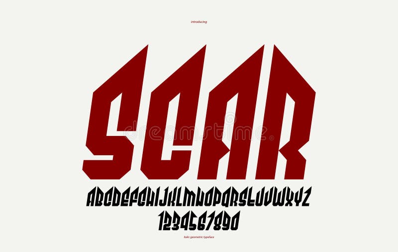 Sharp and Bold Italic Vector Display Font for Logo, Gothic or Heavy ...