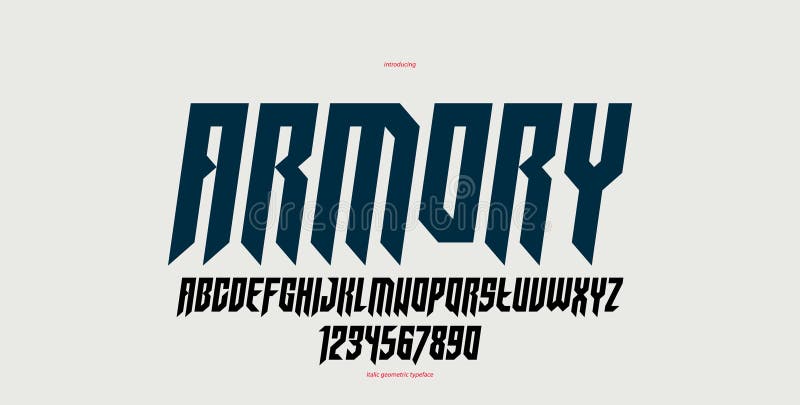 Sharp and Bold Italic Vector Display Font for Logo, Gothic or Heavy ...