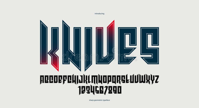 Sharp and Bold Vector Display Font for Logo, Gothic or Heavy Metal ...