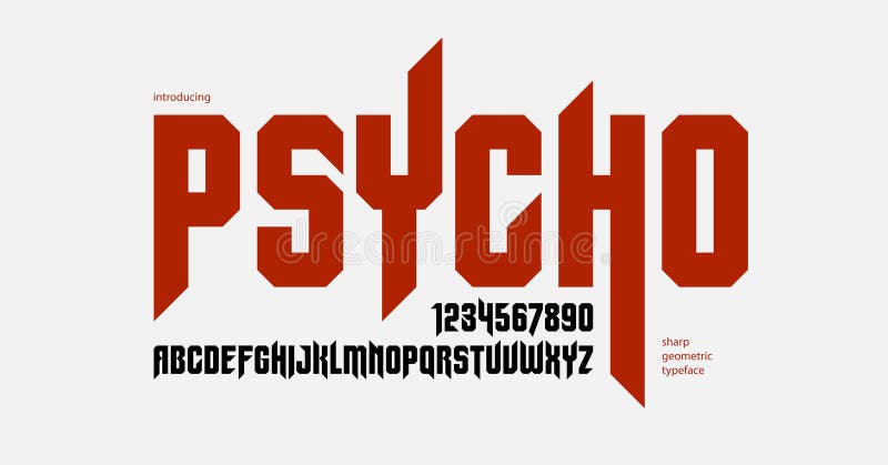 Sharp and Bold Vector Display Font for Logo, Gothic or Heavy Metal ...